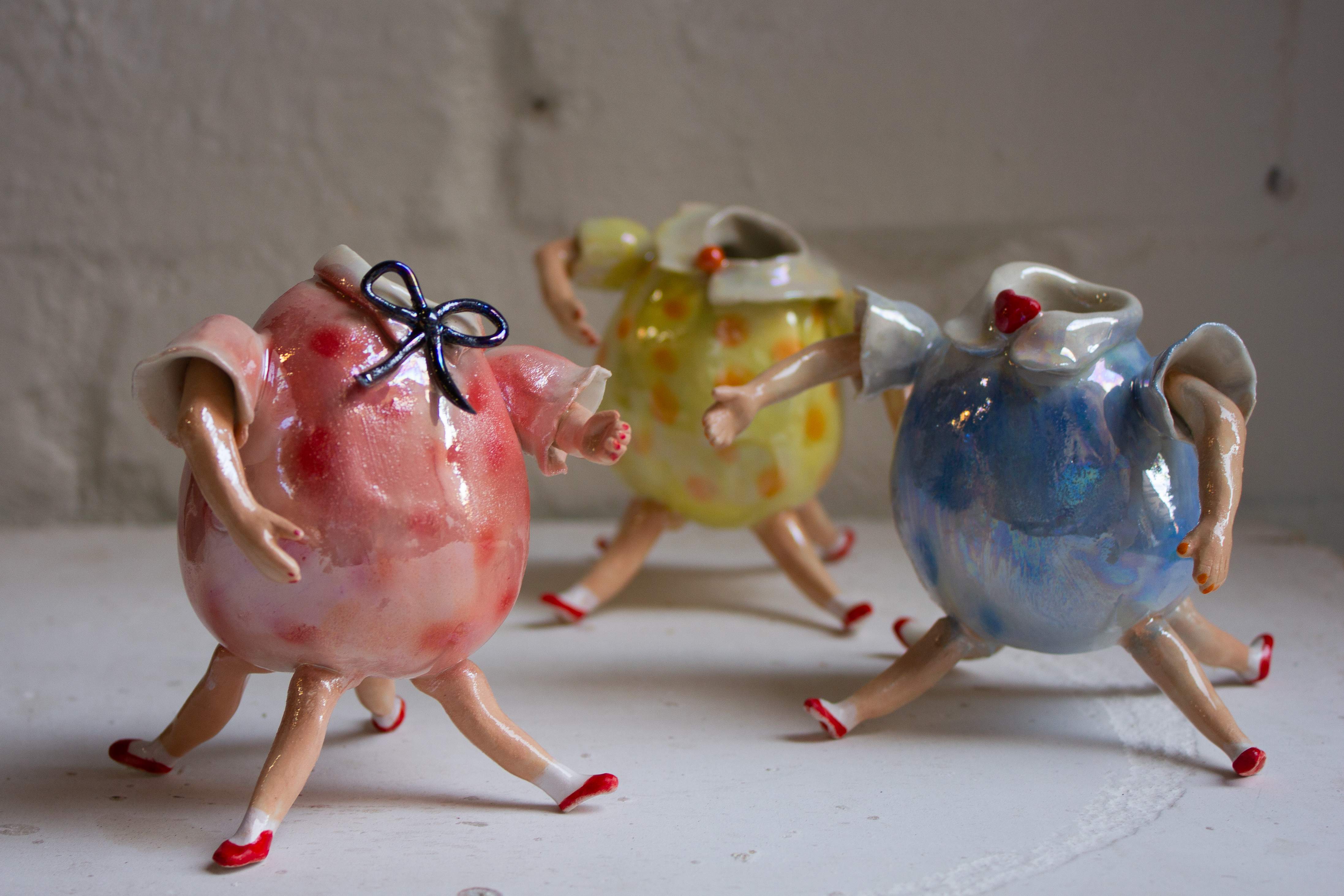 Handcrafted Ceramic Dancing Veggies and Fruits | Unique and Whimsical ...